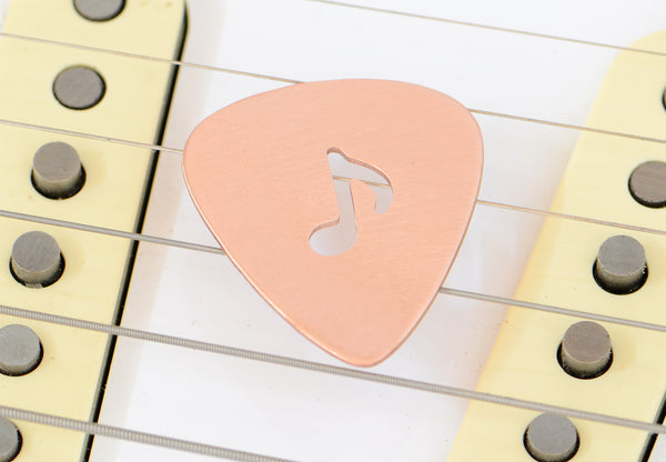8th Note Guitar Pick in Copper with Musical Inspiration – Nici's Picks