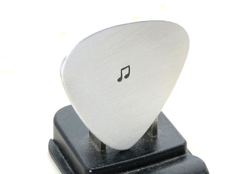 Aluminum Guitar Pick Handmade with Music Note – Nici's Picks
