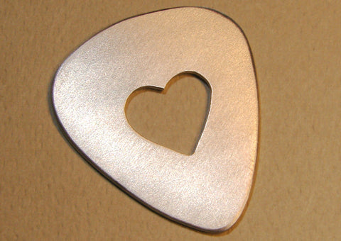 Heart shaped guitar pick in aluminum for you to personalize – Nici's Picks