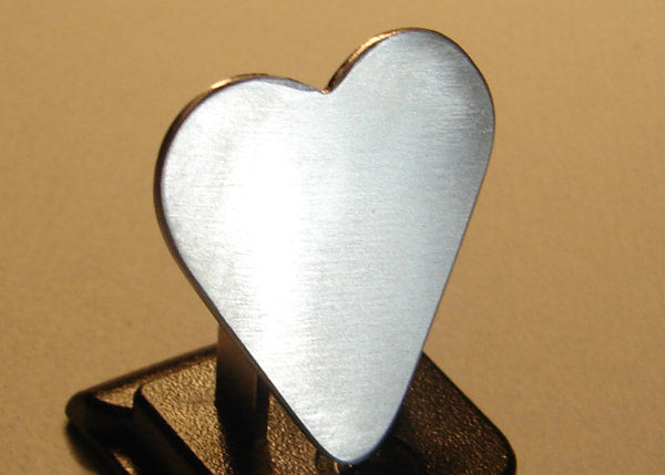 Guitar Pick Heart Handmade from Aluminum Customize Me – Nici's Picks