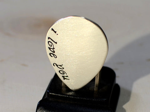 Teardrop sterling silver guitar pick – Nici's Picks