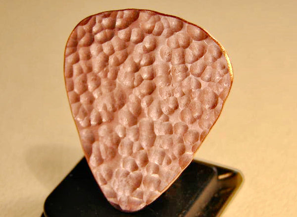 Copper Guitar Pick with Hammered Angry Punk Texture – Nici's Picks