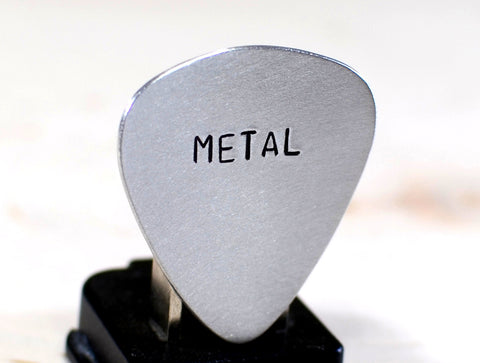Guitar Pick Handmade from Aluminum for a Metal Head – Nici's Picks