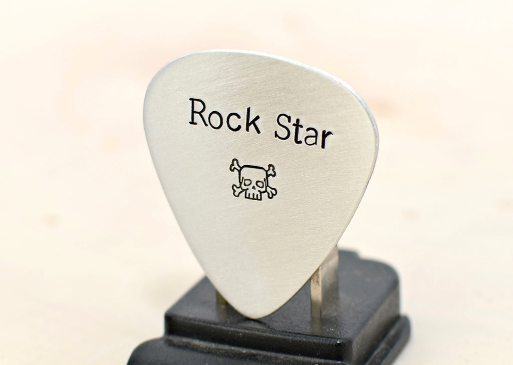 Guitar Pick for a Rock Star Handmade in Aluminum – Nici's Picks