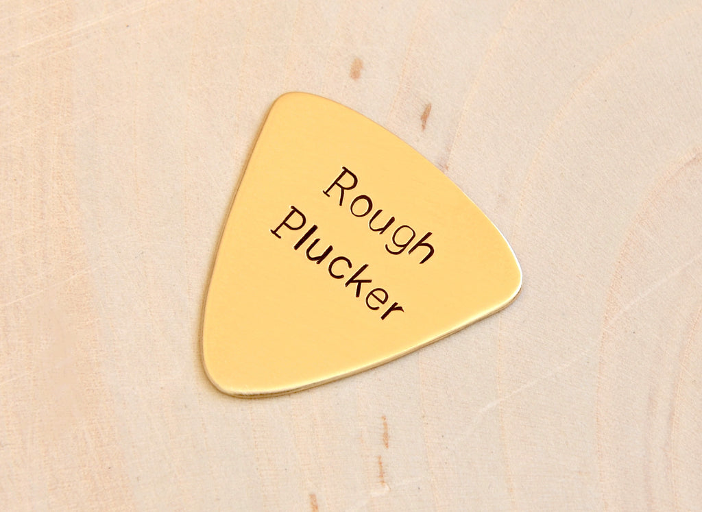 Rough Plucker Handmade Triangular Bronze Guitar Pick – Nici's Picks