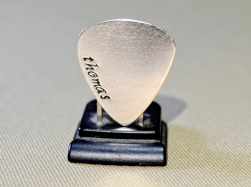 Personalized sterling silver name guitar pick – Nici's Picks