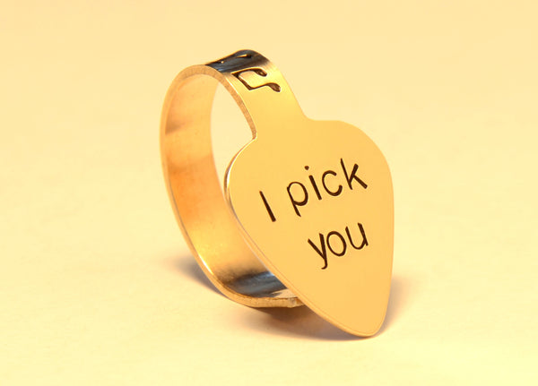 I pick you bronze thumb pick – custom and personalized finger and thum ...