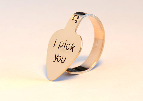 I pick you bronze thumb pick – custom and personalized finger and thum ...